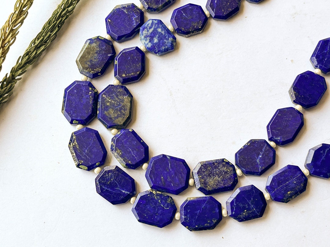 20 Pieces Lapis Lazuli Fancy Crown Cut Beads, Lapis Lazuli Beads ...