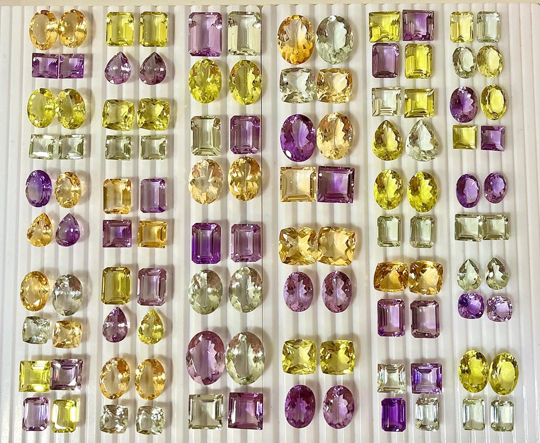 Unique AAA Mix Gemstone Combination Cut Stone Pair Sets of Mix Shapes ...
