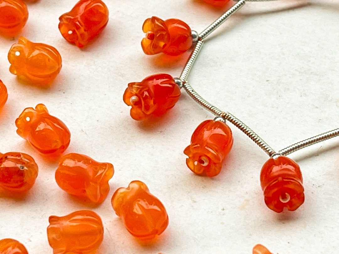 10 Pieces Carnelian Flower Carving Lily of the Valley Shape - Etsy
