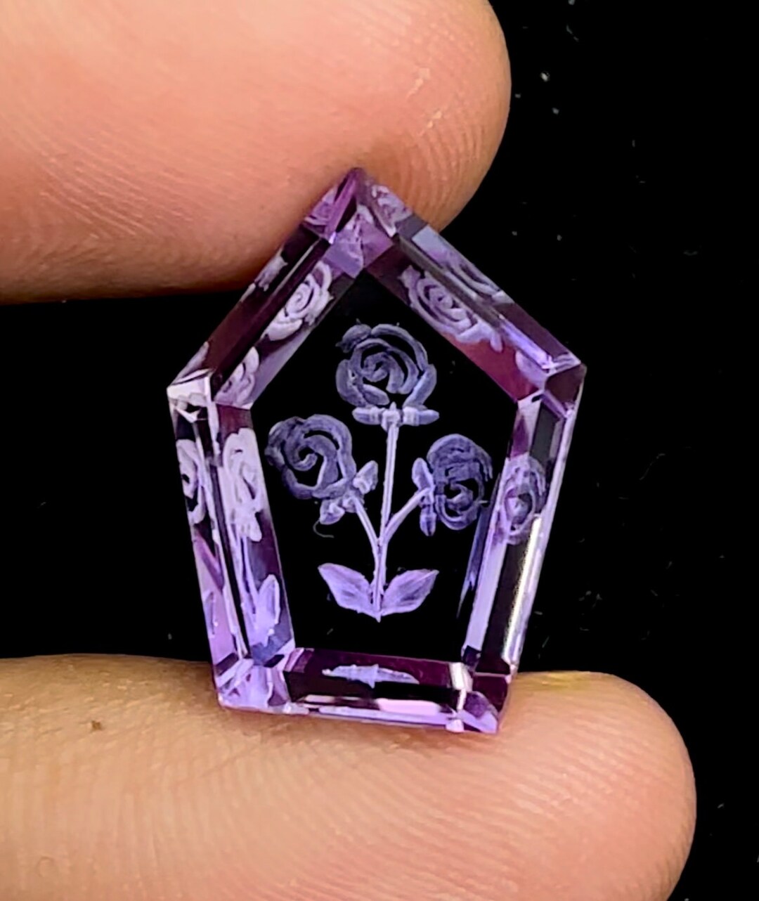 Fabulous Handcarved Amethyst Fantasy Cut Reverse Carving, Amethyst ...