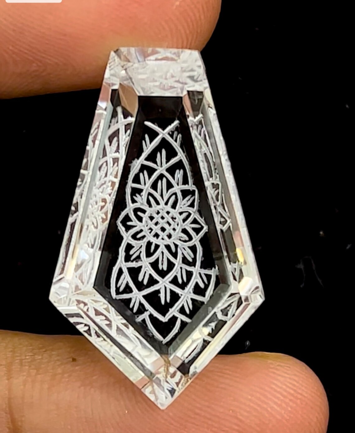 Natural Crystal Handcarved Fantasy Cut Reverse Carving, Crystal Carving ...