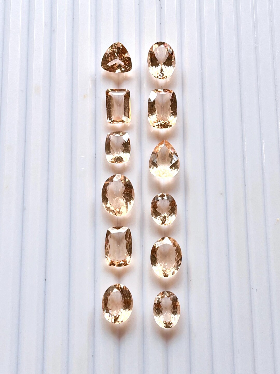 Exclusive! Peach Morganite Mix Shape Loose Gemstone, Natural Morganite ...