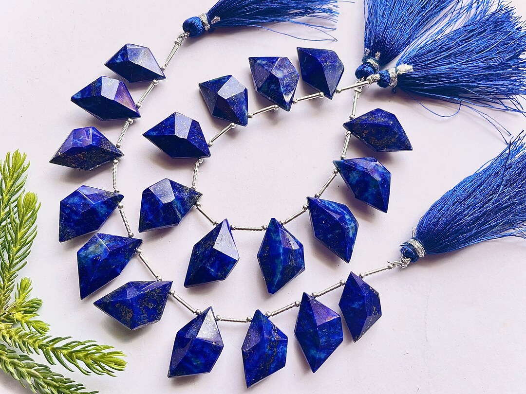 10 Pieces Lapis Lazuli Spindle Cut Stone Beads, Natural Lapis Lazuli ...