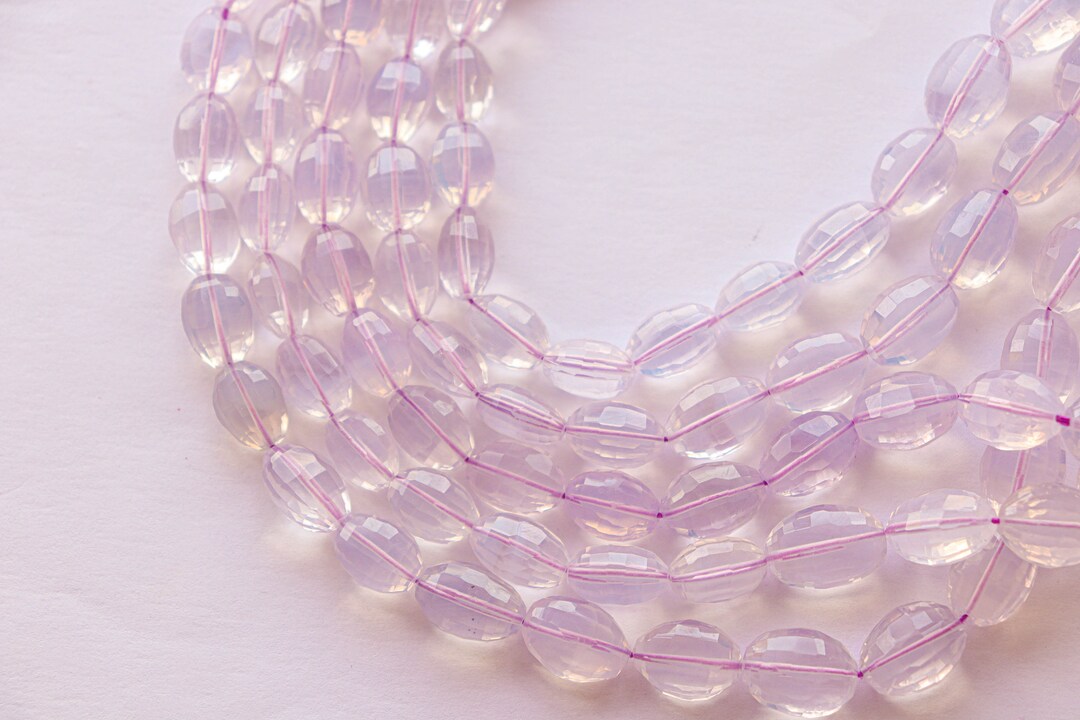 Scorolite Lavender Quartz Oval Shape Step Cut Beads, 6x9mm to 10x13mm ...