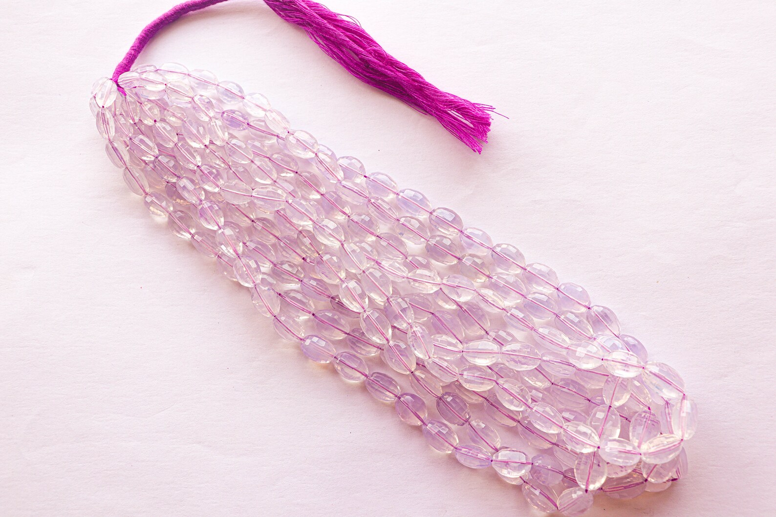 Scorolite Lavender Quartz Oval Shape Step Cut Beads 6x9mm to | Etsy