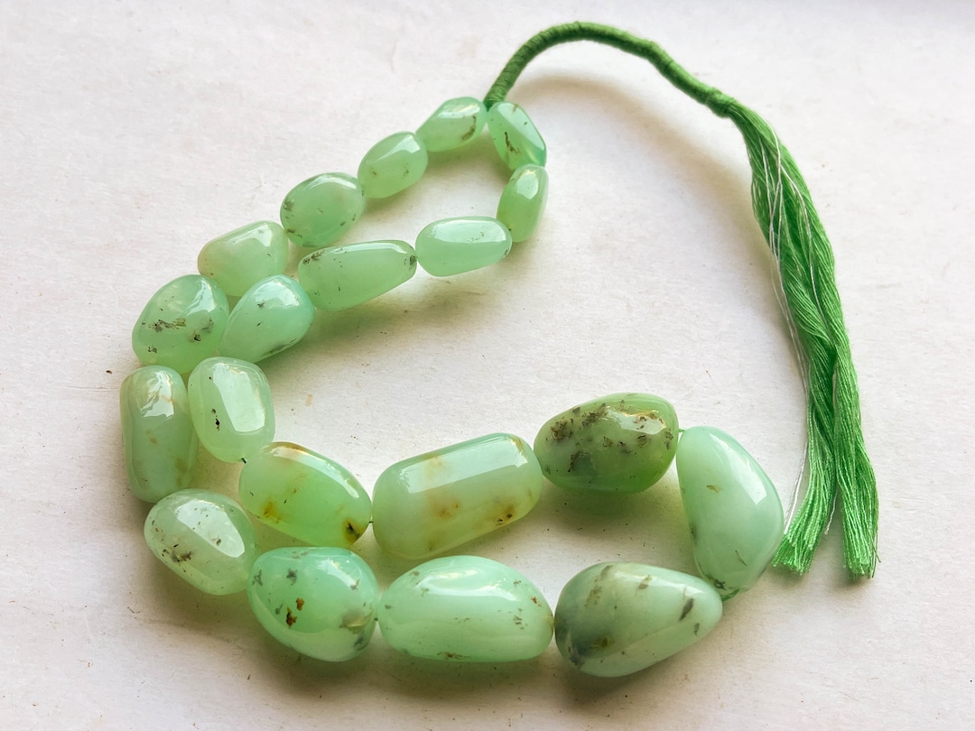 Natural Chrysoprase Smooth Tumble Shape Beads Chrysoprase - Etsy