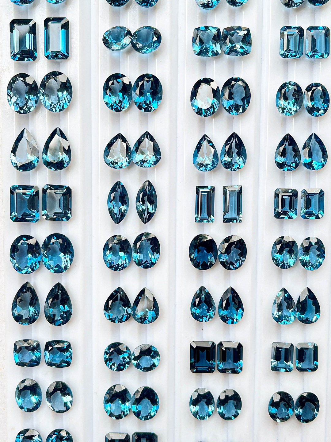 Exclusive! AAA London Blue Topaz Pair, Natural London Blue Topaz Loose ...