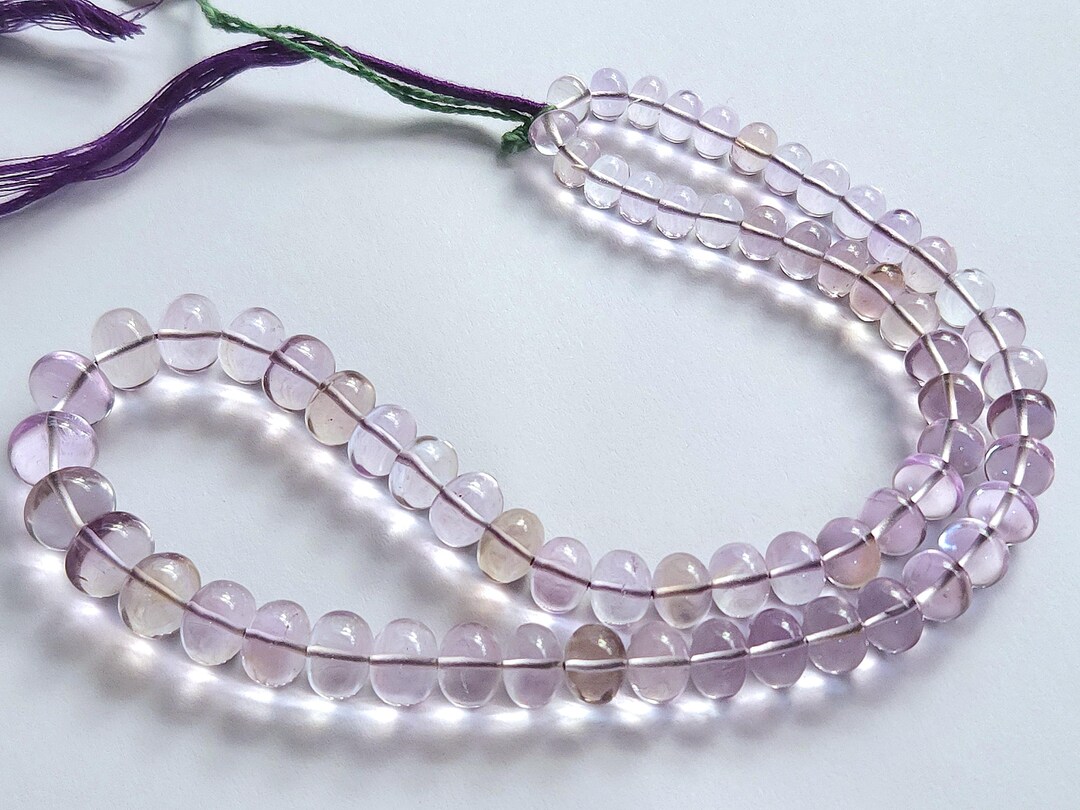 Natural Pink Amethyst Smooth Shape Rondelle Beads for Jewelry Making - Etsy