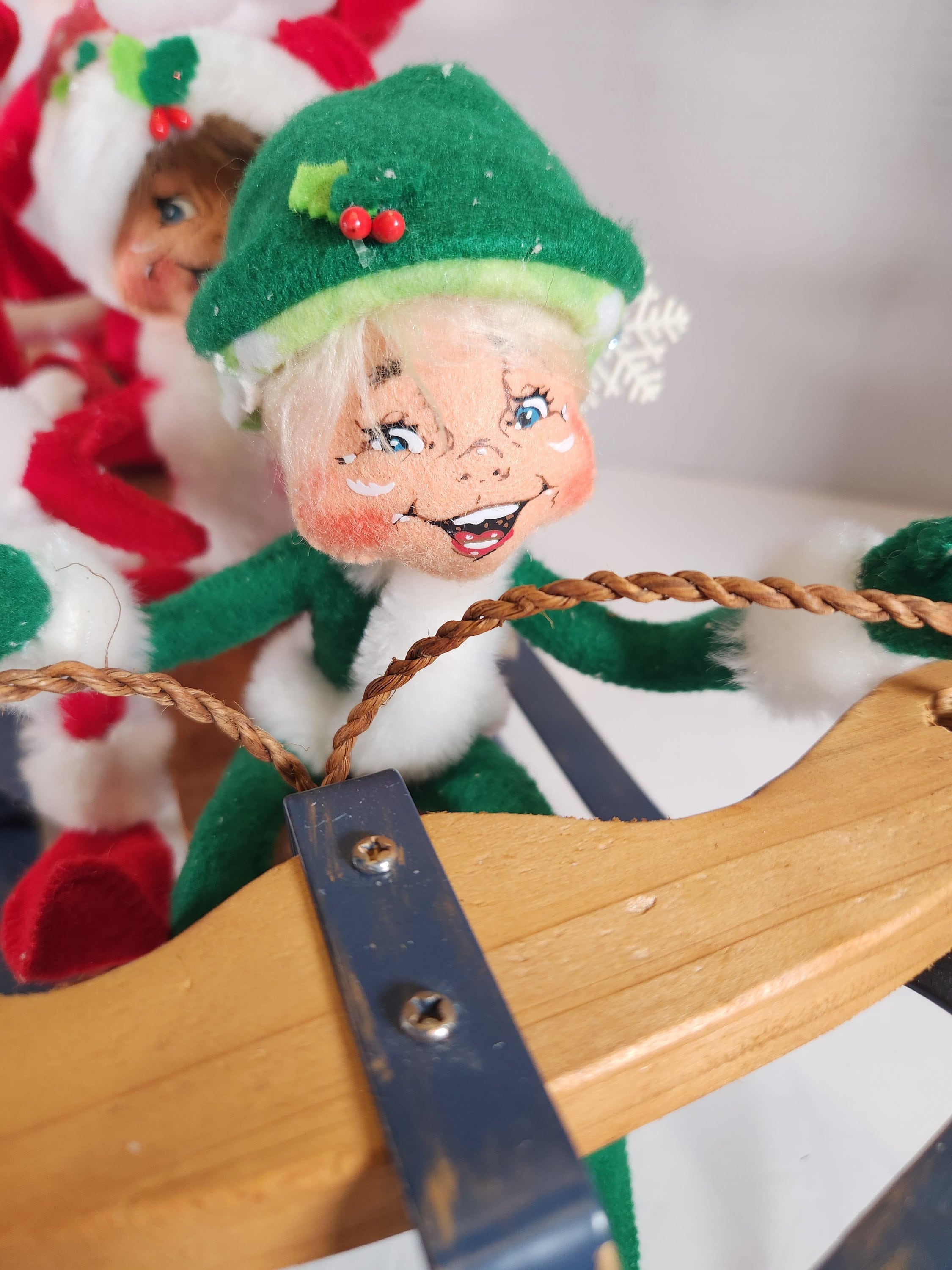 Annalee Christmas Holiday Elves Elf and Christmas Sled - Etsy