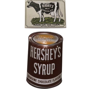 Vintage Hershey's Milk Chocolate Advertising Cow & Syrup Can ...