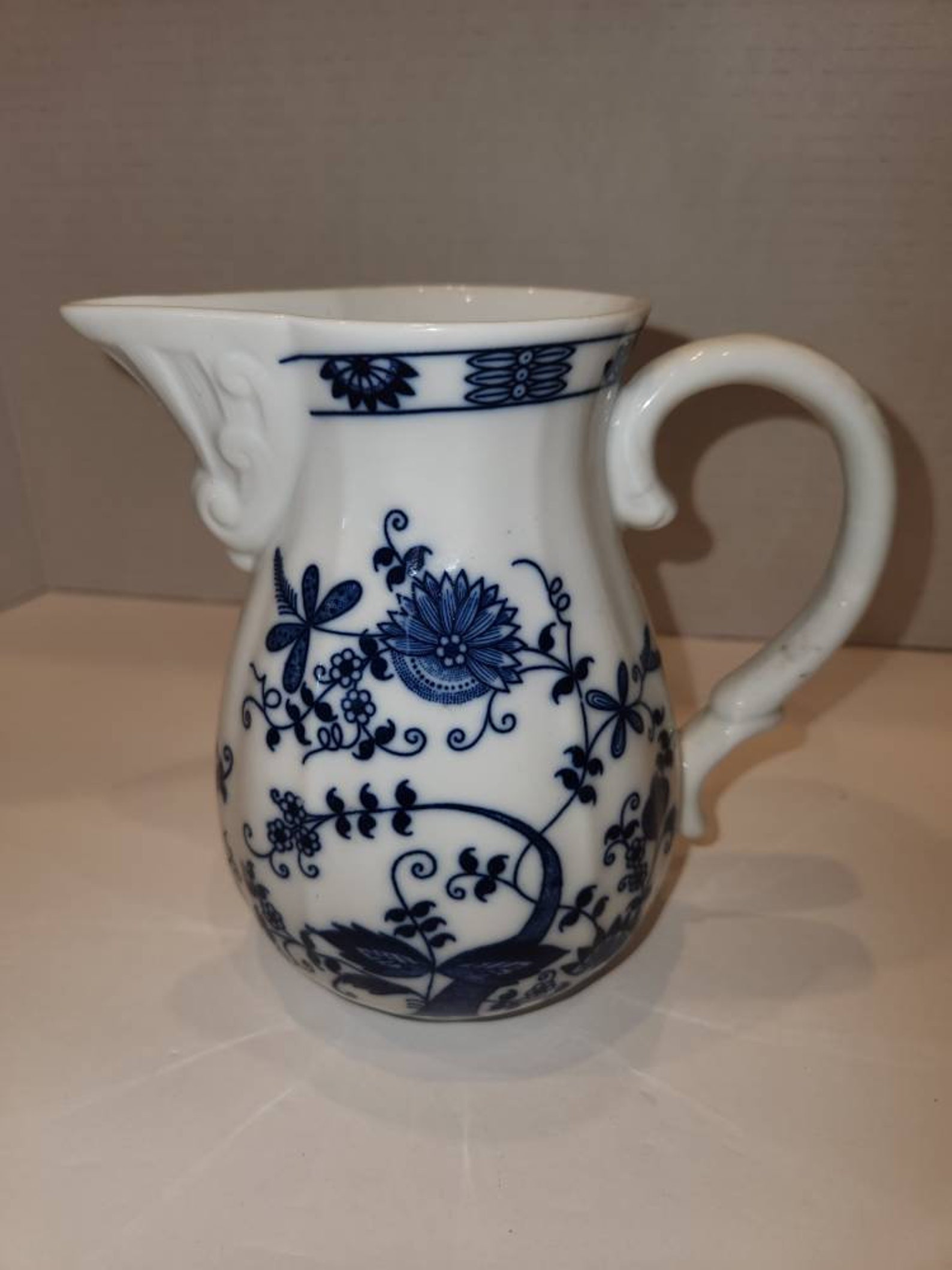 Vintage Vienna Woods Fine China Porcelain Delft Blue Windmill Pitcher ...