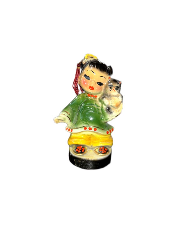 Vintage Early Josef Original Figurine Wee Lin Girl Holding - Etsy