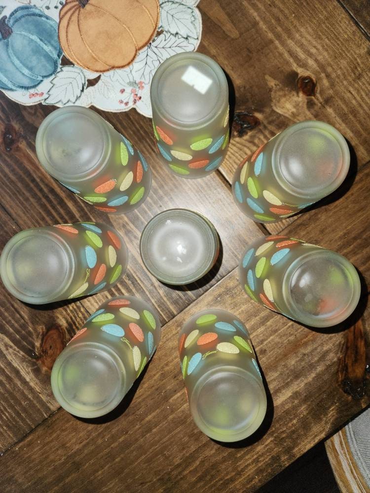 Set of 8 FIESTAWARE Dot Cooler Tall Tumblers Icetea Tom Collings ...