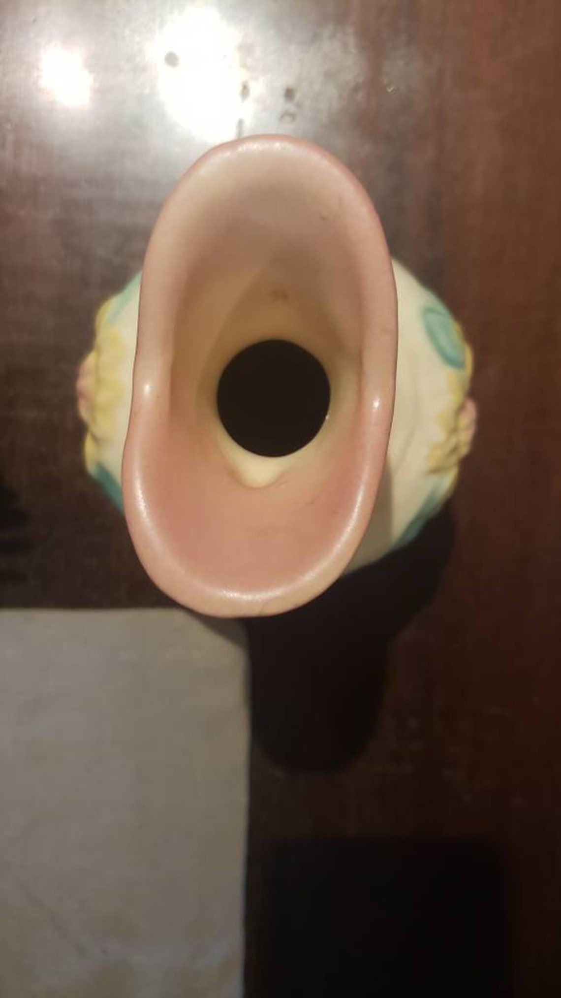 1940s Double-handled Hull Vaseusa Hull Art Potterymagnolia Pink Floral ...