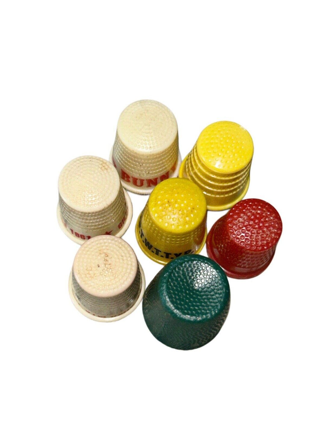 Lot of Various Vintage Plastic Colorful Thimbles - Etsy
