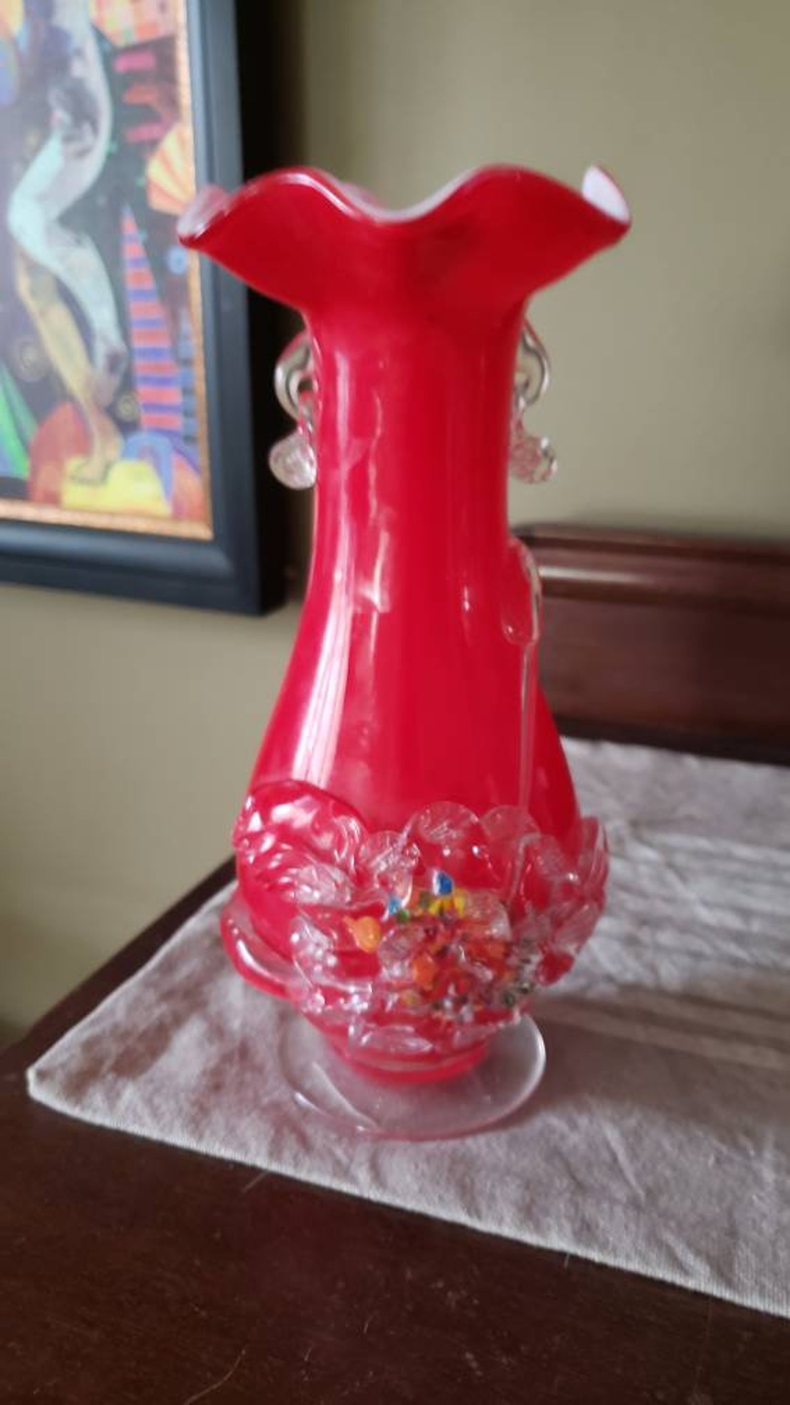 Stevens & Williams Red Cased Vasehand Blown Glassart - Etsy