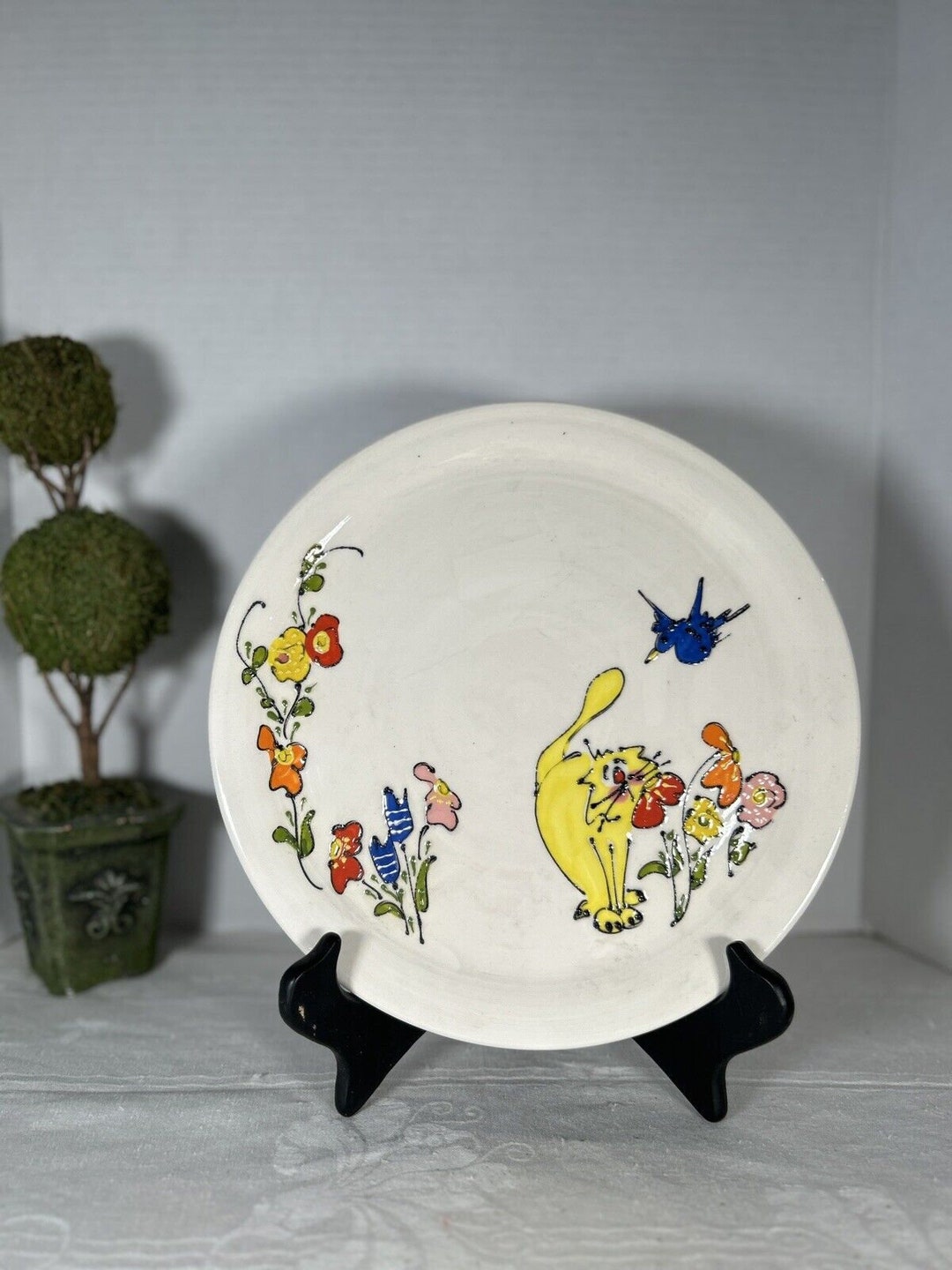 10.5" Fefi Faux Paw Productions Debby Carman Hand Painted Porcelain Cat ...