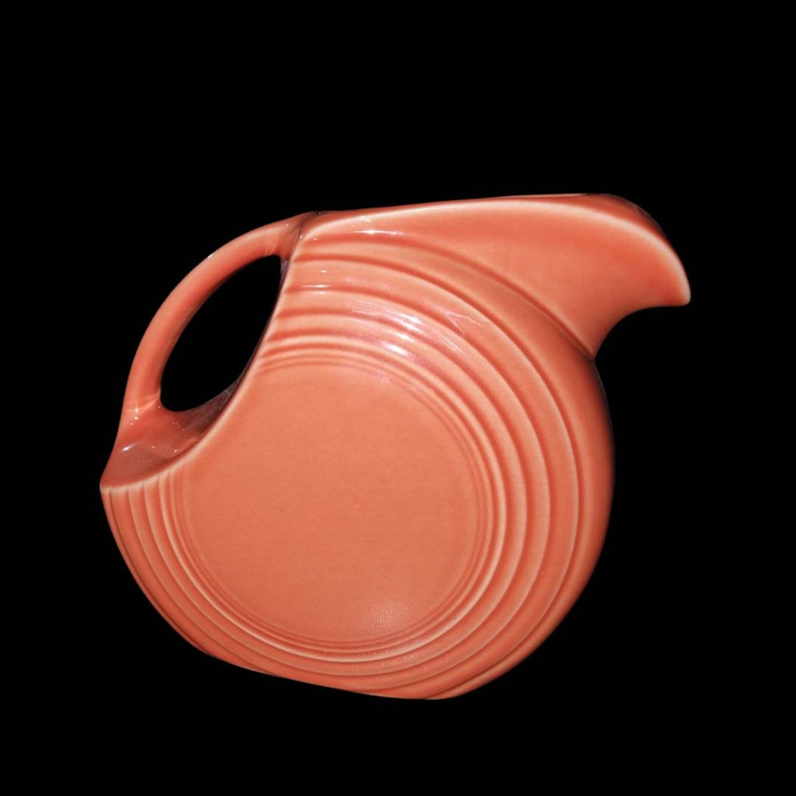 Fiestaware Pitcher Persimmon Large Disk Pitcher by Homer Laughlin USA ...