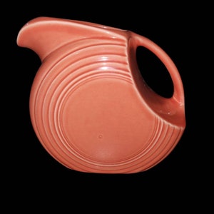 Fiestaware Pitcher Persimmon Large Disk Pitcher by Homer Laughlin USA ...