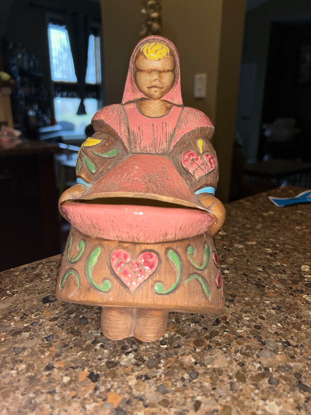 Vintage Kay Kinney Pottery Russian Girl Carrying Flowers Vase Signed - Etsy