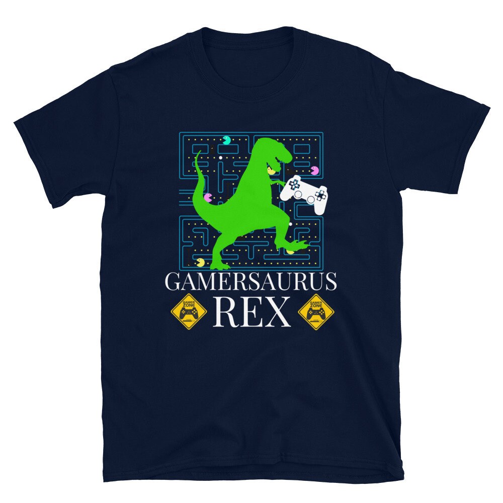 Gamersaurus Saurus Rex shirt Funny Gaming shirt Gaming | Etsy