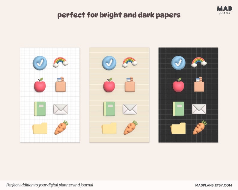 Daily Plan 3D Digital Planner Stickers Planning Essential - Etsy