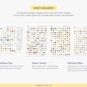 Digital Icon Sticker Bundle Goodnotes Sticker Individual - Etsy