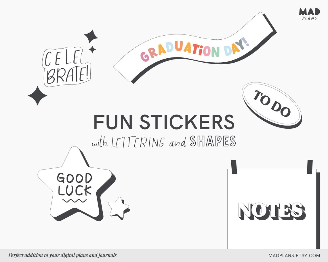 Student Digital Stickers Goodnotes Sticker Individual Pngs - Etsy