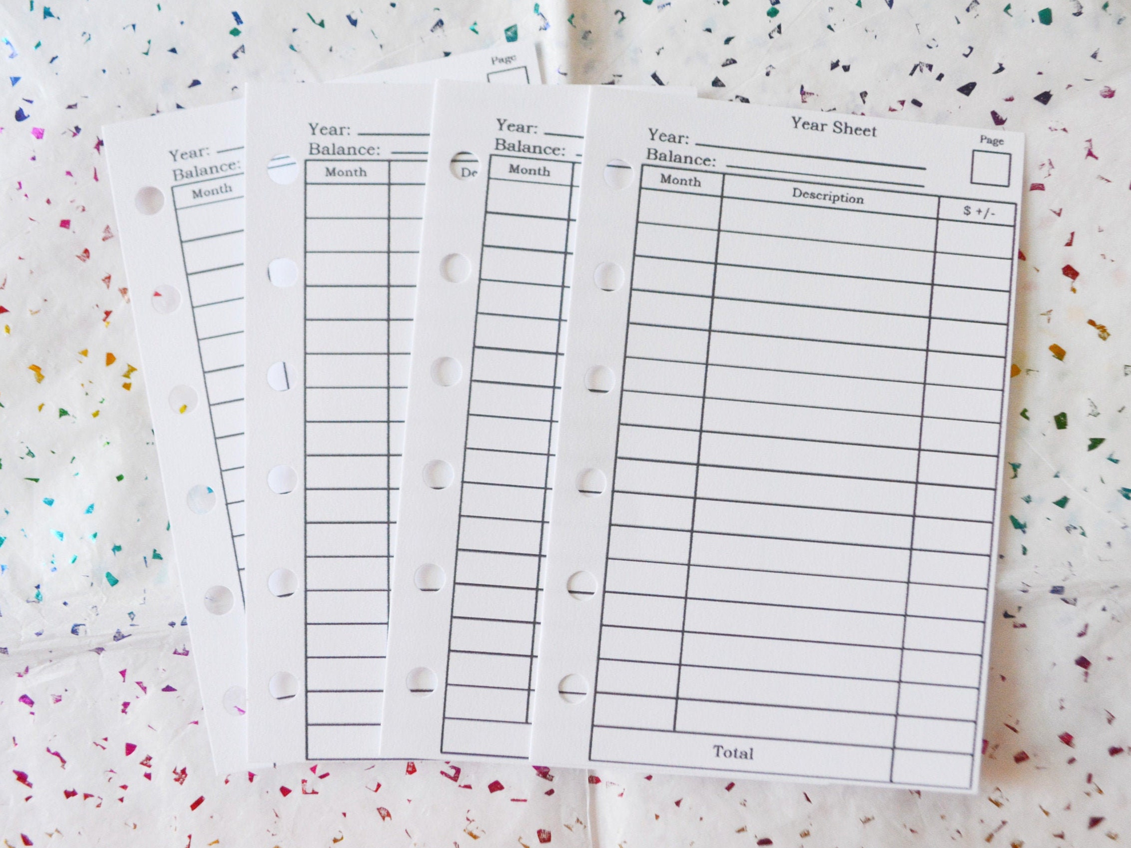 A7 Binder Tracker Sheets Budget Monthly Yearly Savings - Etsy Canada