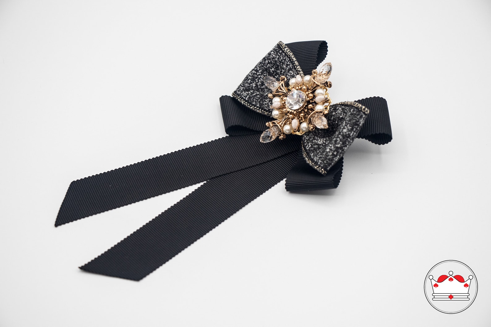 Gothic Style Black Ribbon Brooch Vintage Style Bow Brooch - Etsy
