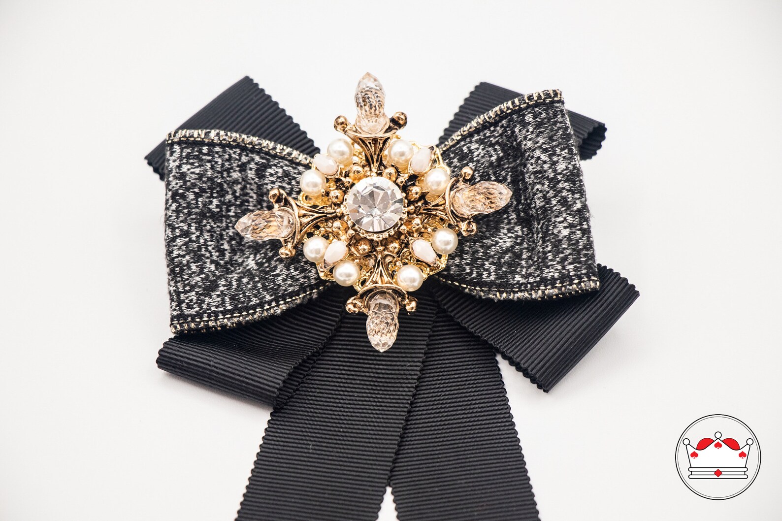 Gothic Style Black Ribbon Brooch Vintage Style Bow Brooch - Etsy