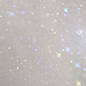 Star Sparkle Film - 4" X 4" - 8 Pieces - Clear Cold Laminate - Overlay ...