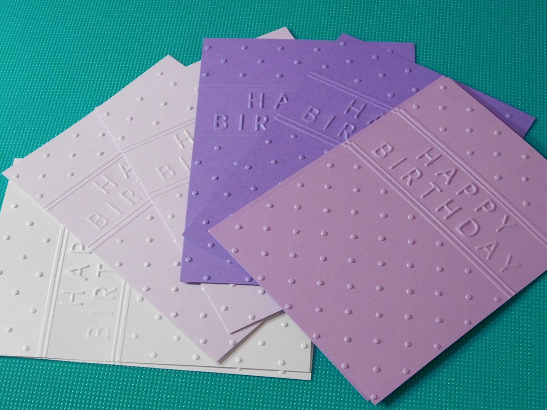 8 Happy Birthday Embossed Card Fronts Make Your Own Cards - Etsy