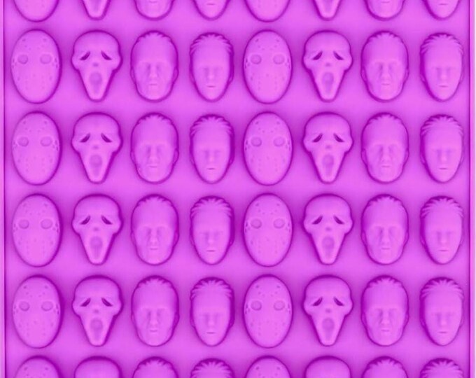 Halloween Mask Face Silicone Molds for Resin Chocolate Baking Wax Clay ...