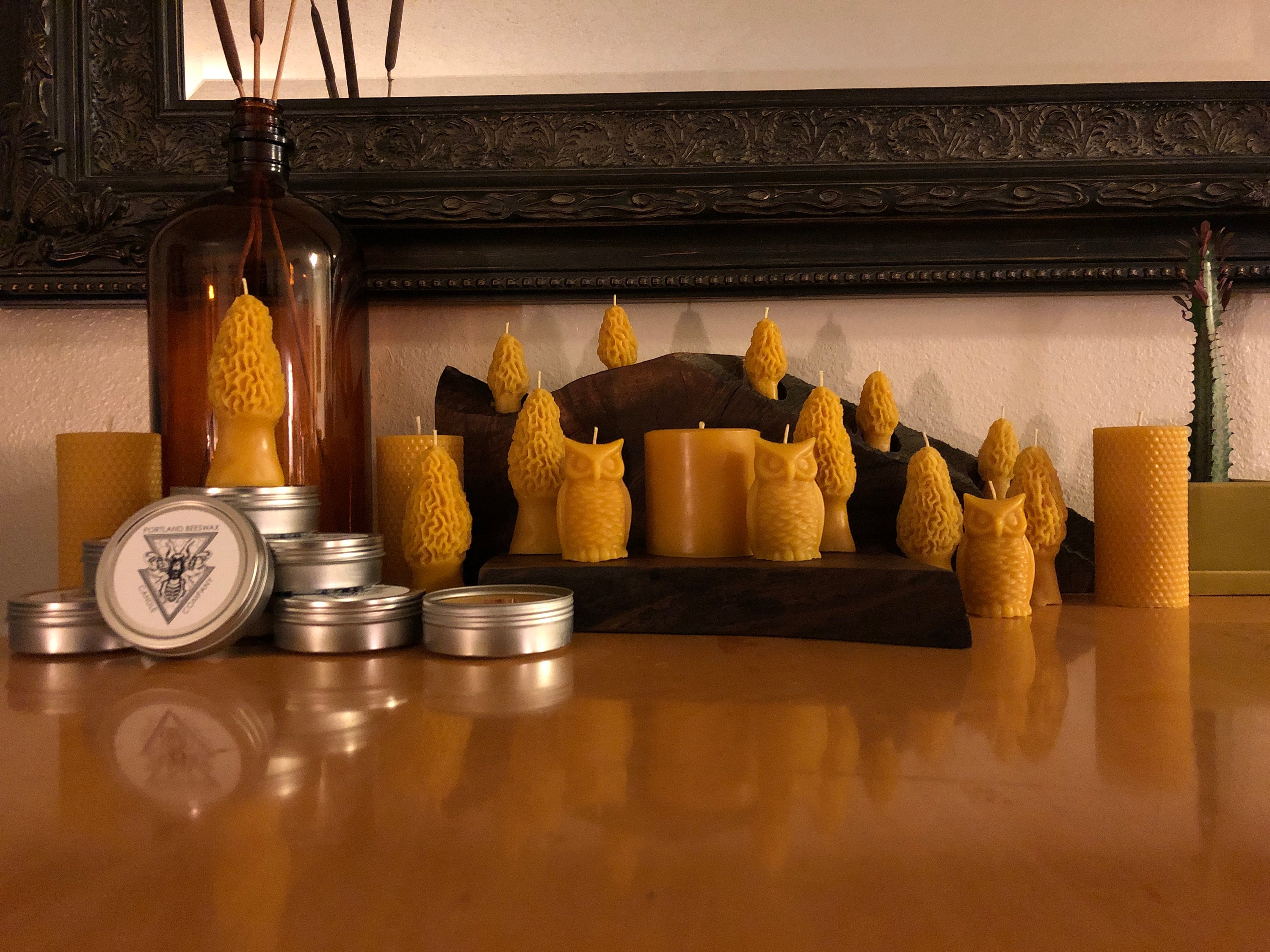 Mini Morel Mushroom Candle Set of 3 100% Pure Beeswax | Etsy