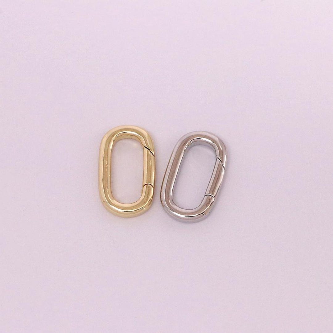 3pcs Gold or Silver Oval Push Clasp,connect Clasp,necklace Clasp ...