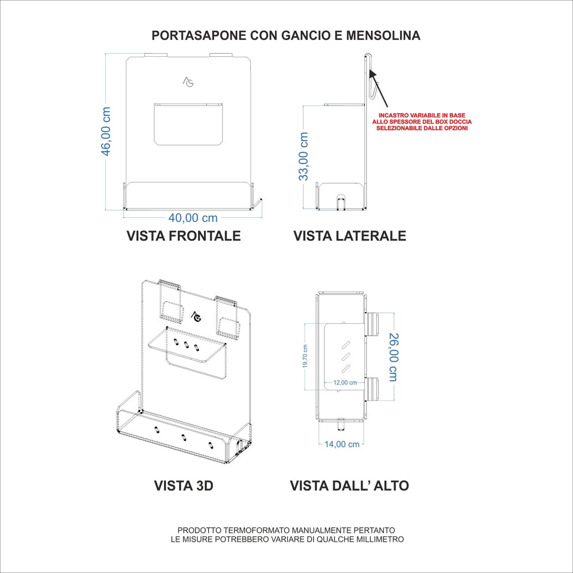 Transparent Perspex Shower Shelf With Towel Holder No | Etsy