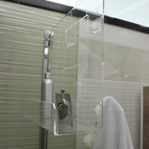 Transparent Perspex Shower Shelf With Towel Holder No | Etsy