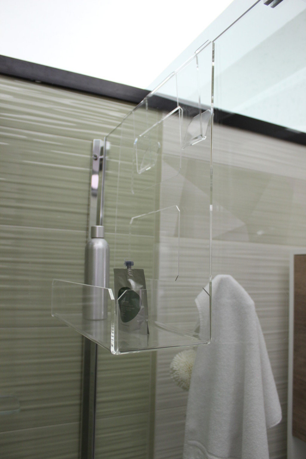 Transparent Perspex Shower Shelf With Towel Holder No | Etsy