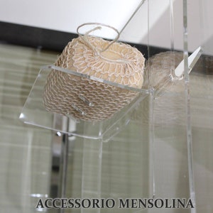 Transparent Perspex Shower Shelf With Towel Holder - No Drilling - Cm ...
