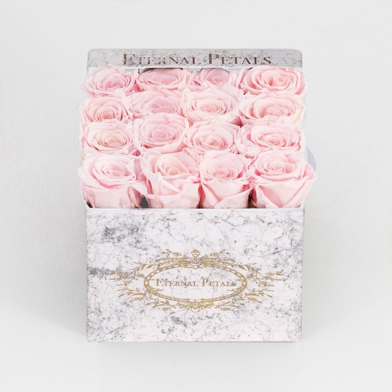 Luxury Light Pink Roses in an Ultimate Luxury Box With a Gold | Etsy