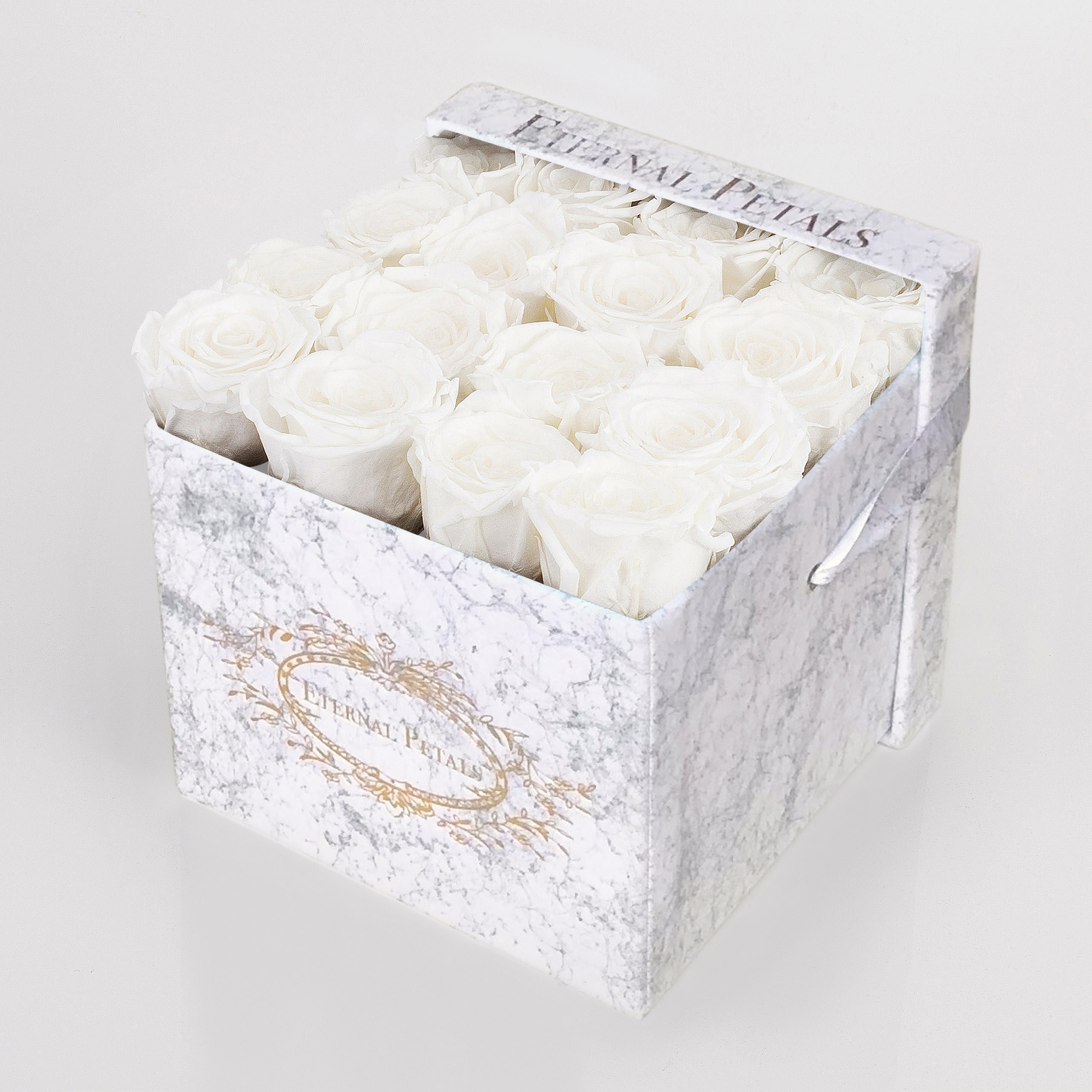 Luxury White Roses in an Ultimate Luxury Box With a Gold Logo - Etsy UK
