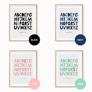 Custom Print Alphabet Wall Art, Personalized Name Print, Kids Room ...
