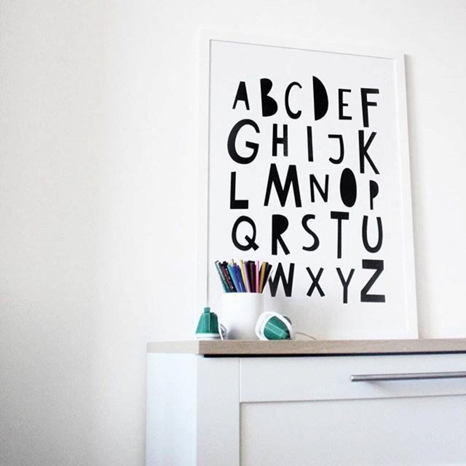 Alphabet print nursery decor wall art print ABC wall art | Etsy