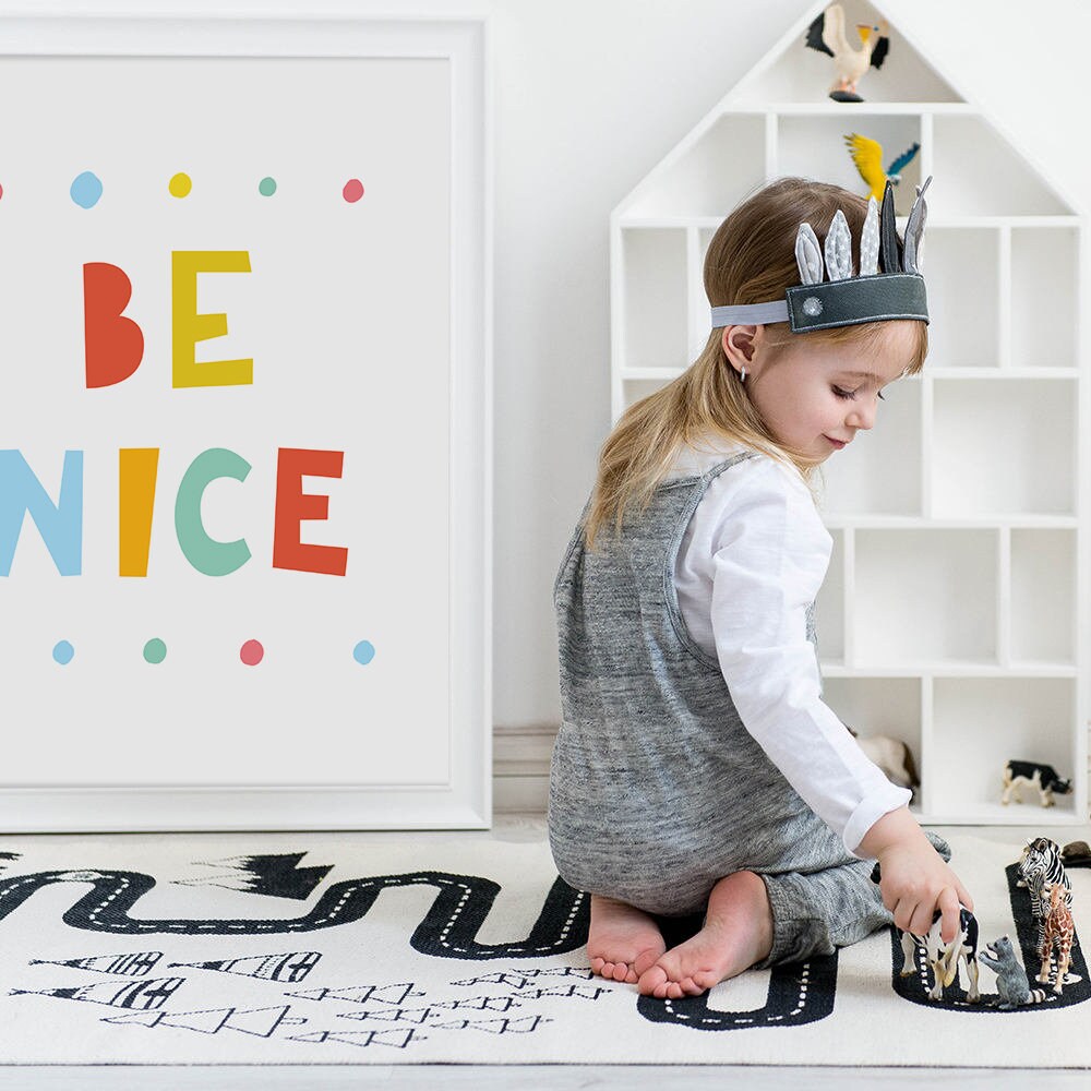 Be Nice Nursery Printable Decor Downloadable Print Kids Room | Etsy