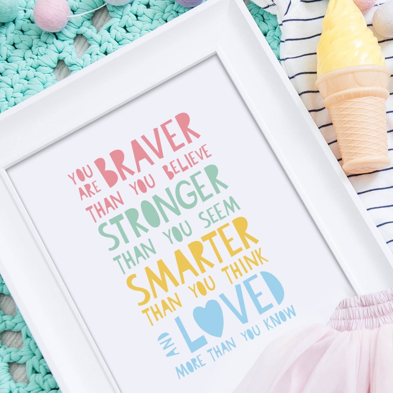 Posters for kids room decor nursery wall quote You are | Etsy