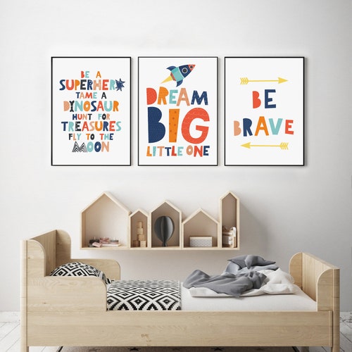Playroom Decor Set of 6 Printables Kids Wall Art Nursery - Etsy