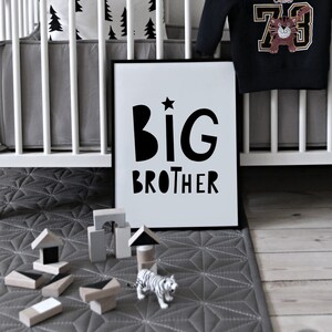 Big Brother Nursery Print, Scandinavian Print, Printable Wall Art ...