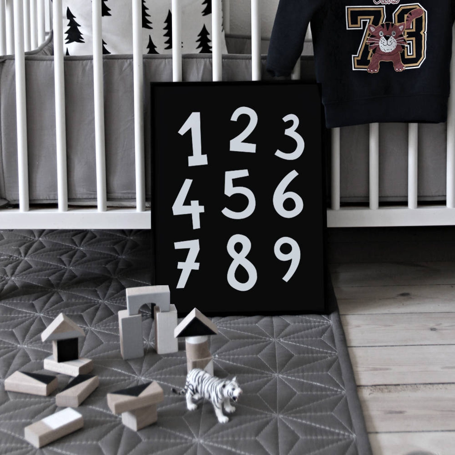 Number Print Number Wall Decor Children Room Decor - Etsy