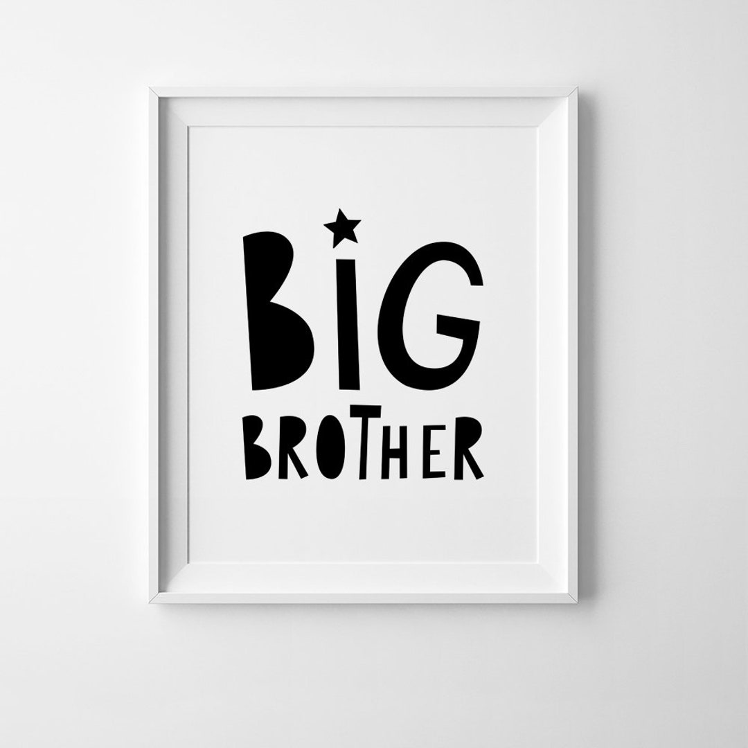 Big Brother Nursery Print, Scandinavian Print, Printable Wall Art ...